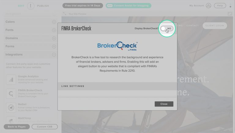 Introducing FINRA BrokerCheck Integration – Twenty Over Ten